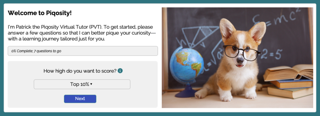 New Student Questionnaire PPT - Piqosity - Adaptive Learning & Student ...